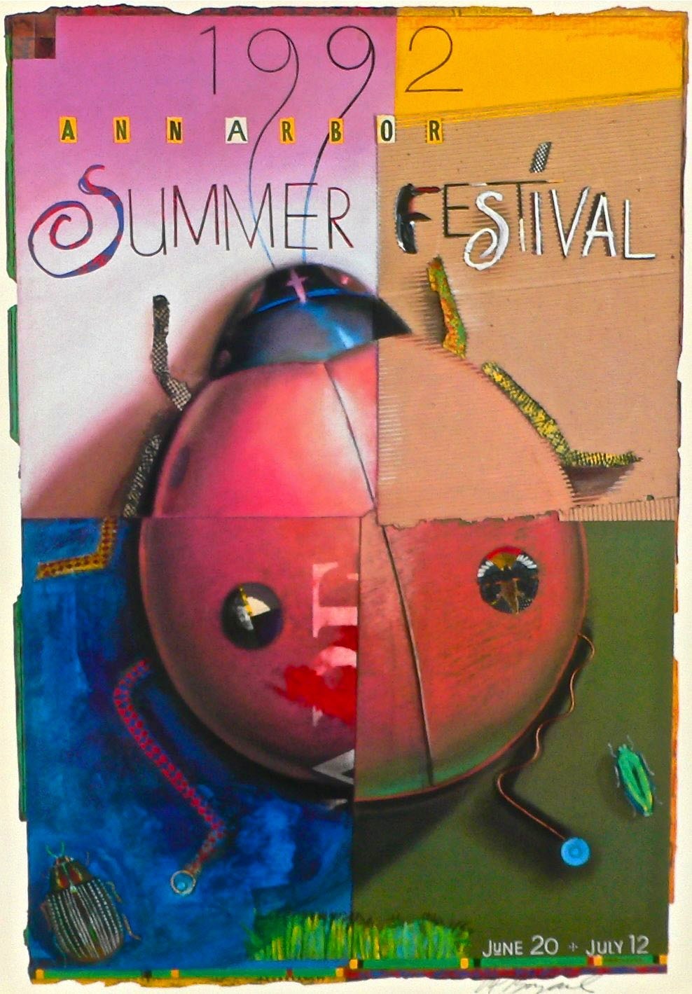 Bill Burgard: 1992 Ann Arbor Summer Festival Poster | U-M Stamps