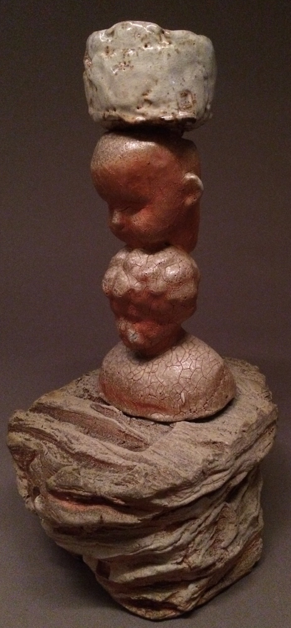 Keith Ekstam: Figure Stack with Tea Bowl | U-M Stamps