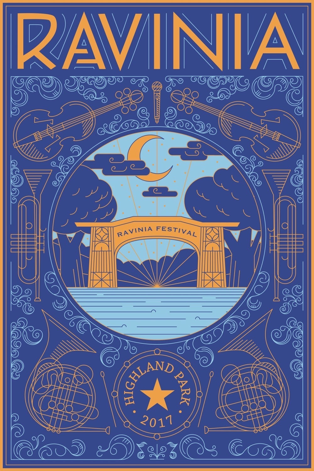 Evan Clark: 2017 Ravinia Festival Poster | U-M Stamps